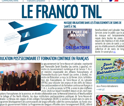 Portail des francophones de Terre-Neuve-et-Labrador, francophonie ...